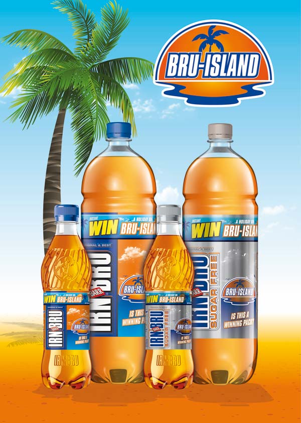 BRU-ISLAND on pack promotion promises tropical fun in the sun ...