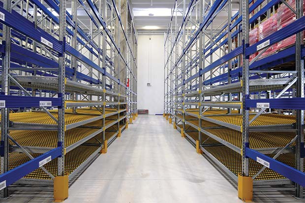 Interroll – Converts pallet racking into dynamic carton flow store ...