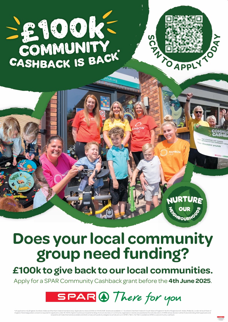SPAR’s £100K Community Cashback returns for a fourth year to support ...